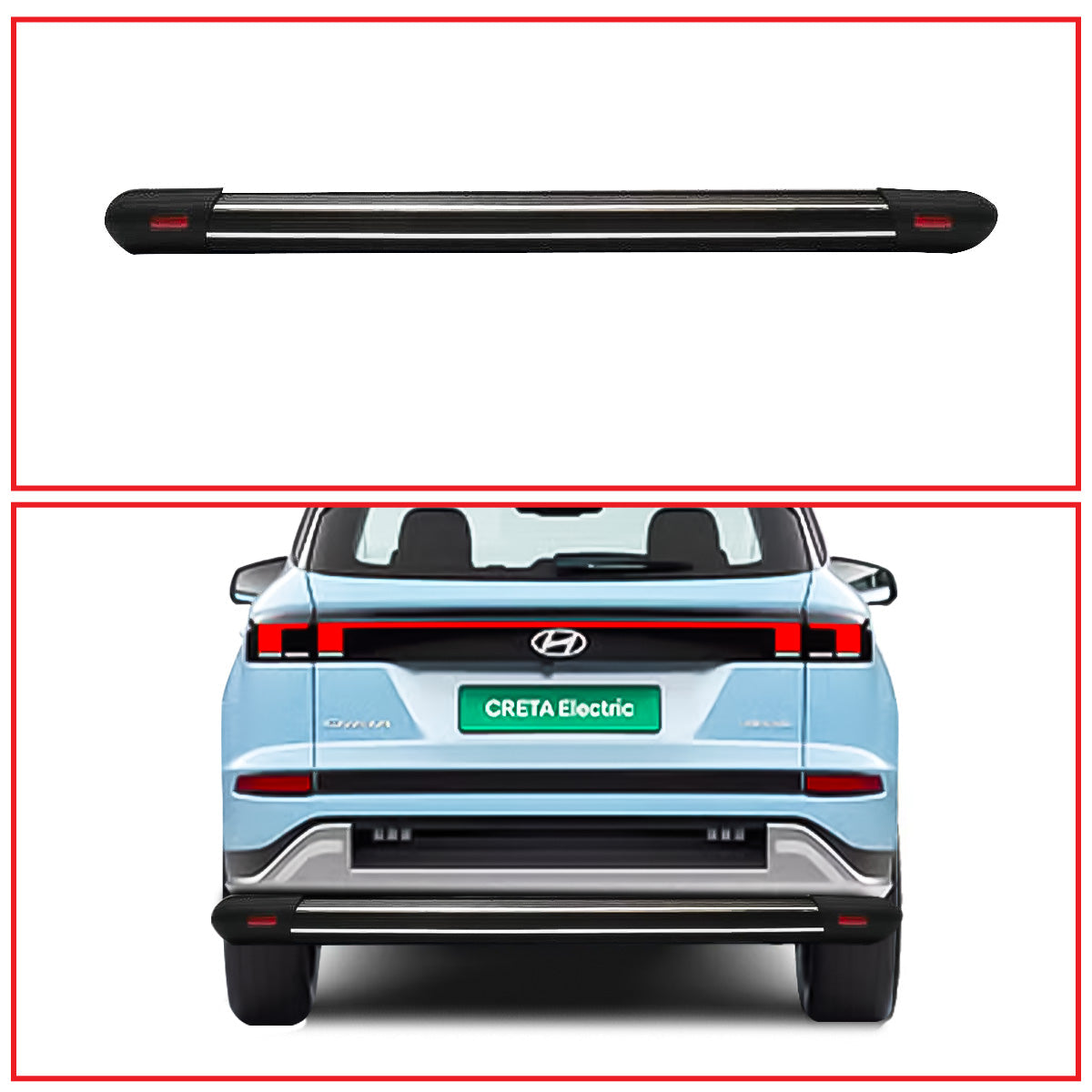 Creta Electric 2025 Rear Bumper Guards ‚Aluminum Candid Design – autoclint