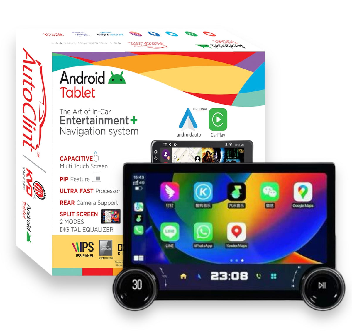 KVD Diamond 2k 11.8" Universal Car Android Double Din Stereo Player Wi ...